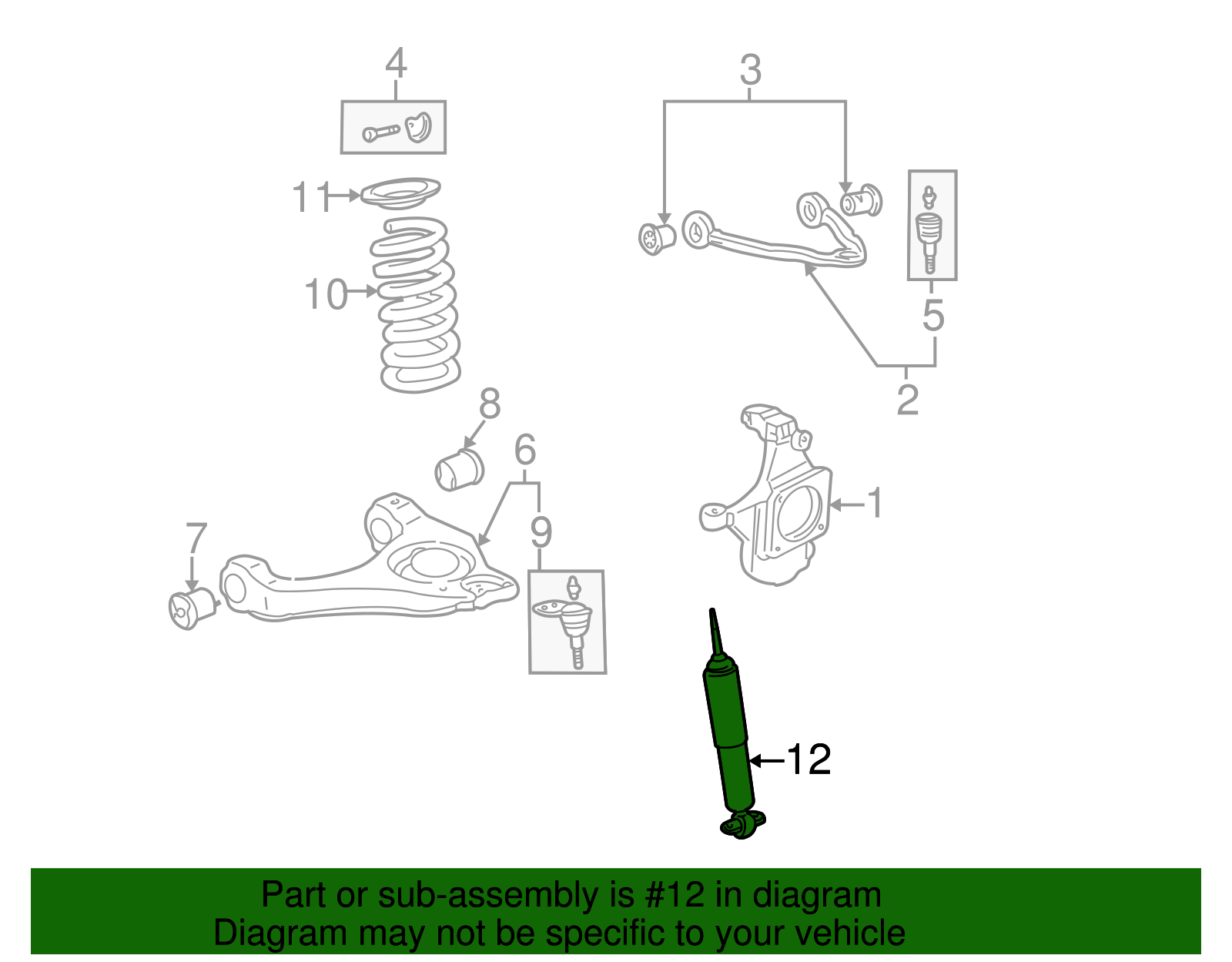 2003-2025 GM OEM NEW 2003-20 GM Chevrolet GMC Savana Front Suspension ...