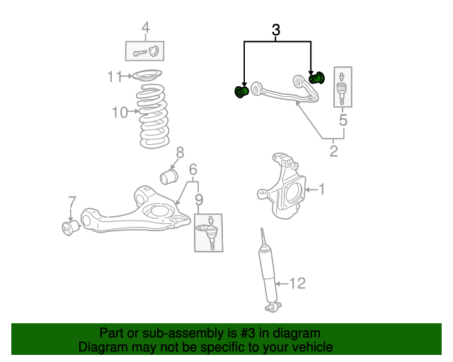 15727765 - OEM GM Upper Cntrl Arm Bushing | GMPartsCenter.net | GM ...