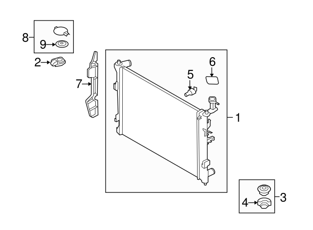2010-2013 Kia Radiator Assembly Upper Bracket 25333-1M000 | TascaParts.com