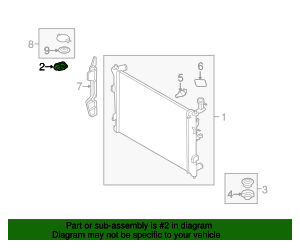 25333-1M000 - Radiator Assembly Upper Bracket 2010-2013 Kia | Kia.Parts ...