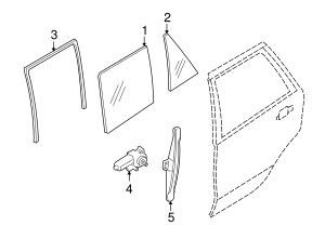 51357129727 - 2007-2013 BMW X5 Fixed Glass (51-35-7-129-727) | BMW of ...