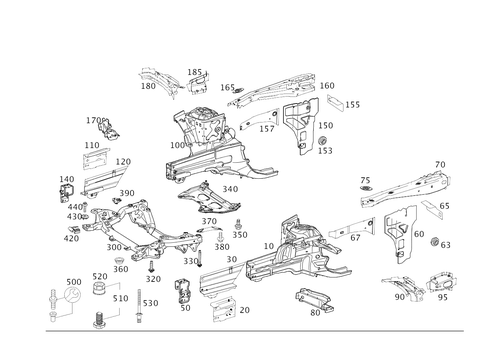 Wheelhouse, Front Subframe for 2017 Mercedes-Benz CLS 400 | Mercedes ...