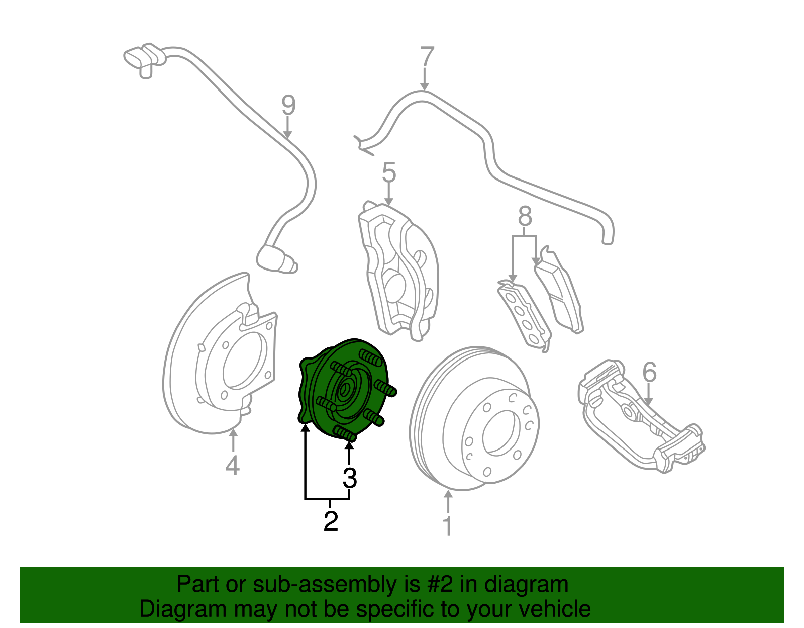 2005-2007 GM W (S)Hub (Replaces Part Number 84356639) 84856655 GM ...
