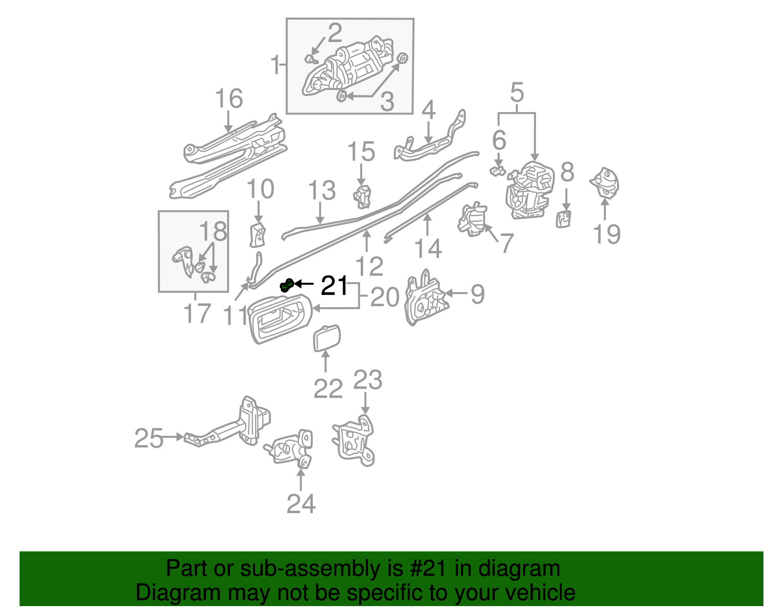 72149-SR4-000 - Handle, Inside Snap 1995-2006 Honda | Honda Parts Online