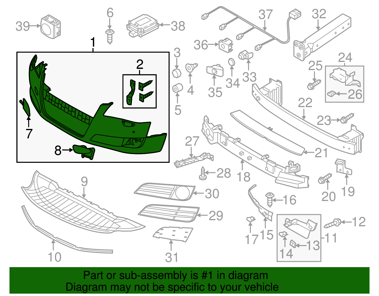 2011-2014 Audi A8 Quattro Bumper Cover 4H0-807-065-E-GRU | Audi Part CA