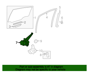 69803-52090 - Window Regulator - 2012-2014 Toyota Yaris | Lithia Toyota ...