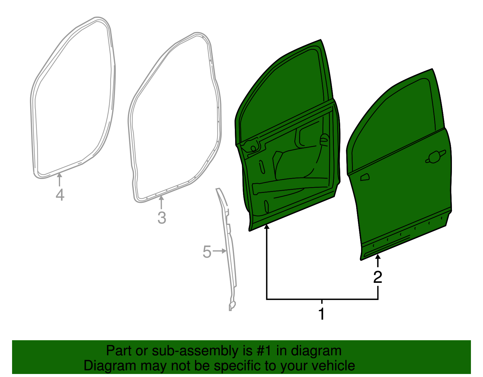 2021-2025 Buick Envision Door Shell 84987607 GM | GMPartsDirect.com