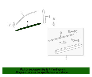 2016-2022 Lexus Belt Molding 75710-0E090 | OEM Parts Online