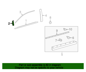 2016-2022 Lexus Door Reveal Molding 75752-0E030 | AutoNationParts.com