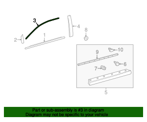 75754-0E040 - Door Reveal Molding 2016-2022 Lexus | AutoNationParts.com