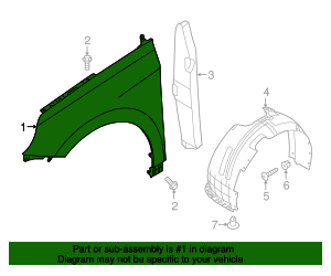 2017-2022 Hyundai Ioniq Fender 66321-G2000 | QuirkParts