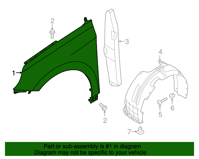 2017-2022 Hyundai Ioniq Fender 66311-G2000 | OEM Parts Online