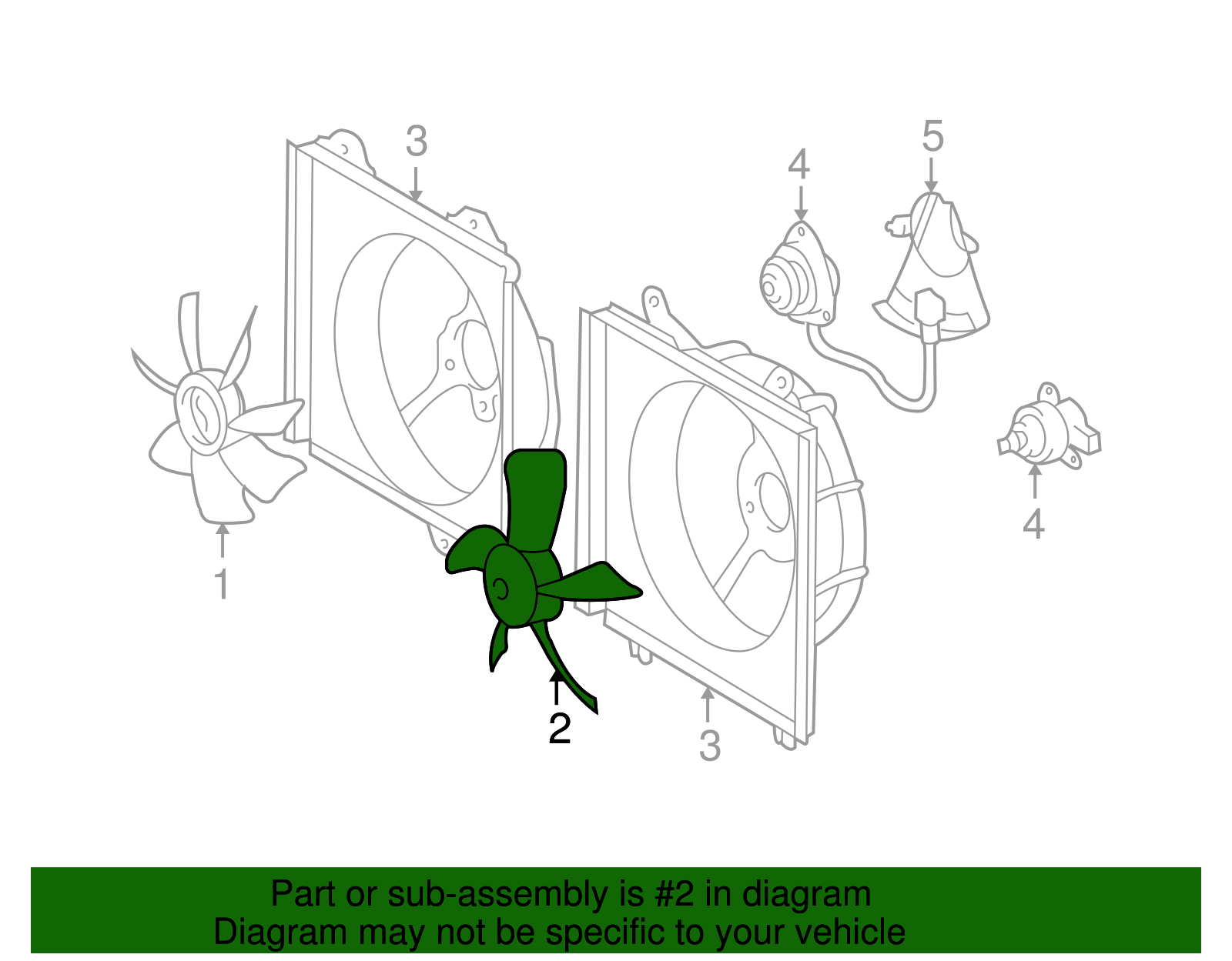 2004-2006 Toyota Fan Blade 16361-21050 | Toyota Parts Center