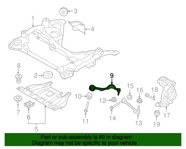 31122284531 - 2015-2021 BMW Front Control Arm (31-12-2-284-531) | BMW ...