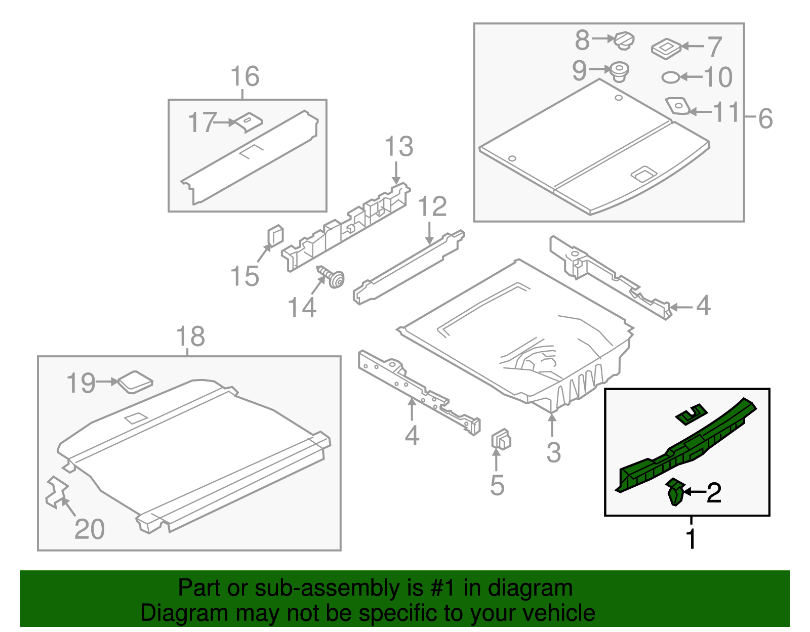 5G9-863-459-82V - Rear Body Panel Trim Panel 2015-2019 Volkswagen ...