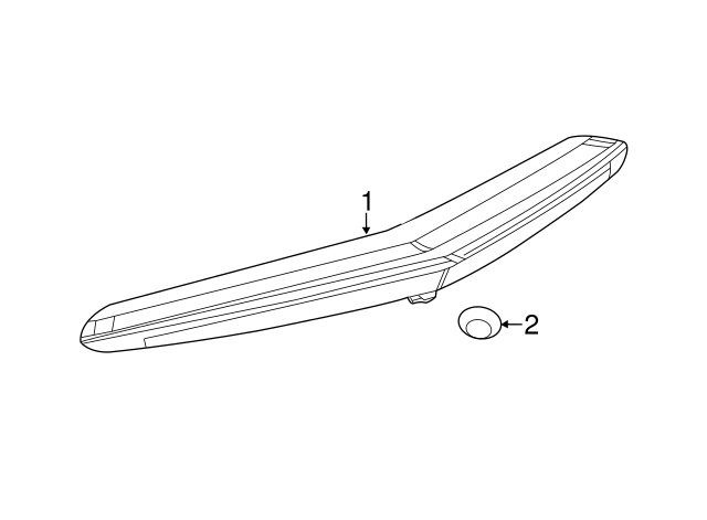 2014-2016 Cadillac ELR Primed High Mount Stop Lamp Cover 23377635 ...