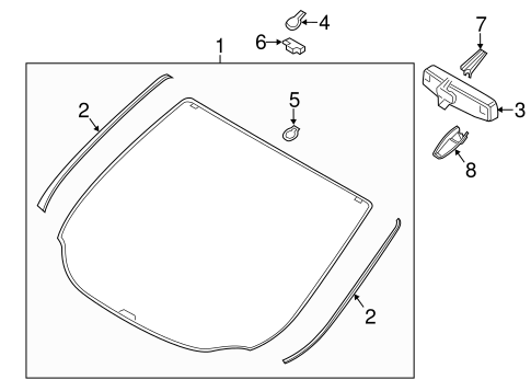 Glass - Windshield for 2016 Ford Escape | Ford Parts Catalog