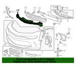 2016-2018 Chevrolet Camaro Front Bumper Fascia Energy Absorber 23386456 ...