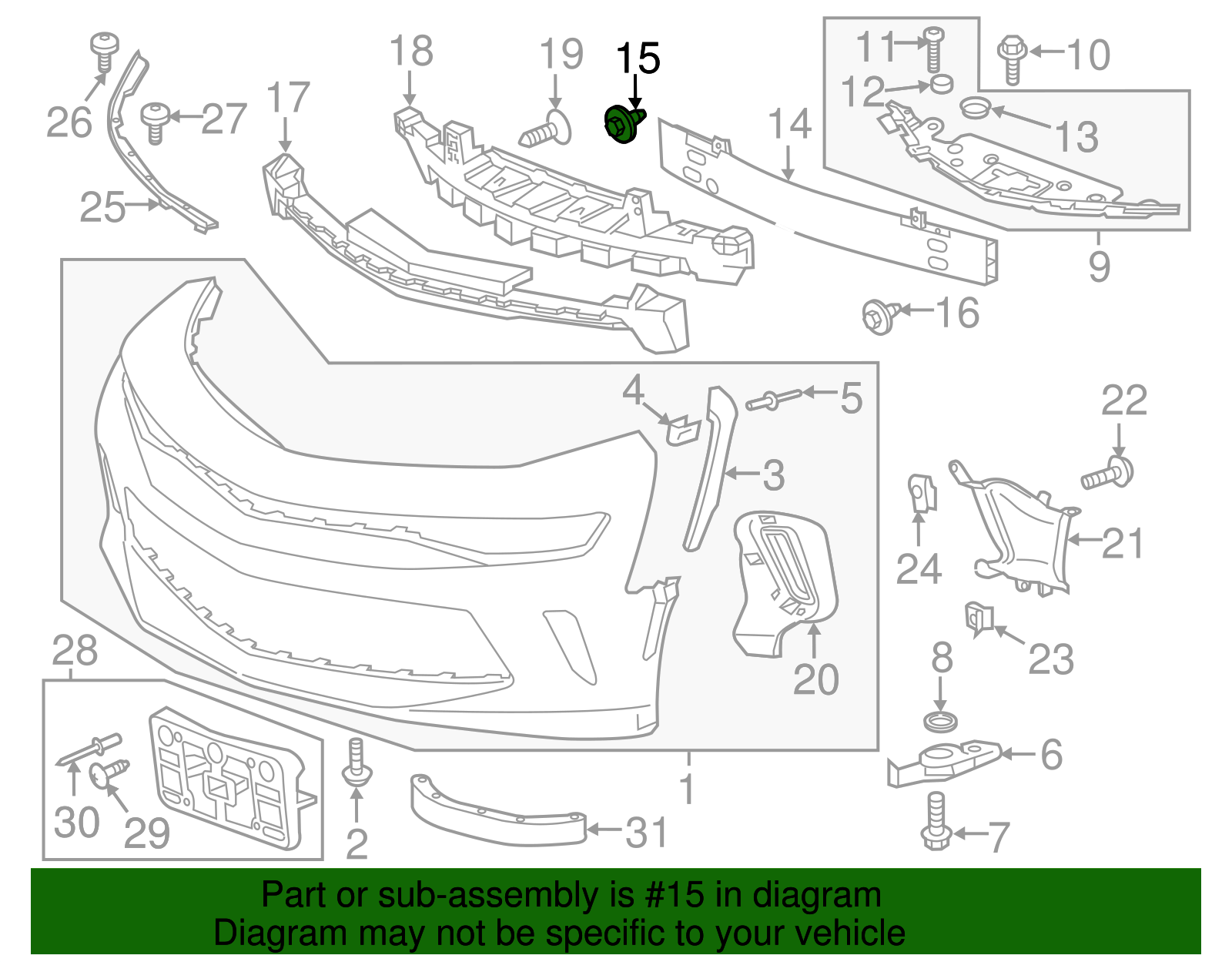 11547776 - Radiator Support Bolt 2018 Chevrolet Camaro | Group 1 Auto Parts