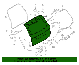 Genuine OEM Lift Gate Part# LR181165 Fits 2014-2022 Land Rover Range ...