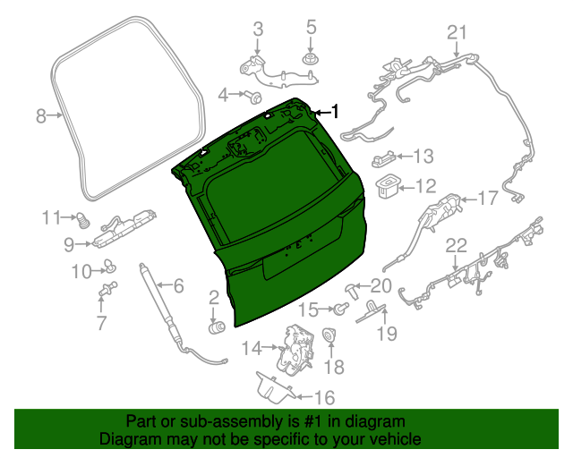 Genuine OEM Lift Gate Part# LR181165 Fits 2014-2022 Land Rover Range ...