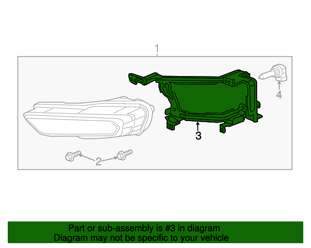 33911-T3V-A01 - Bracket R - 2014 Honda Accord | Honda Factory Parts