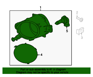 2008-2016 GM Front Driver Side Fog Lamp 94708773 GM | GMPartsDirect.com