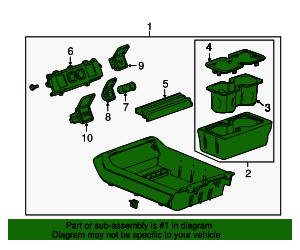 2016-2019 GM Synthesis Front Floor Console Trim Plate 84092080 GM ...
