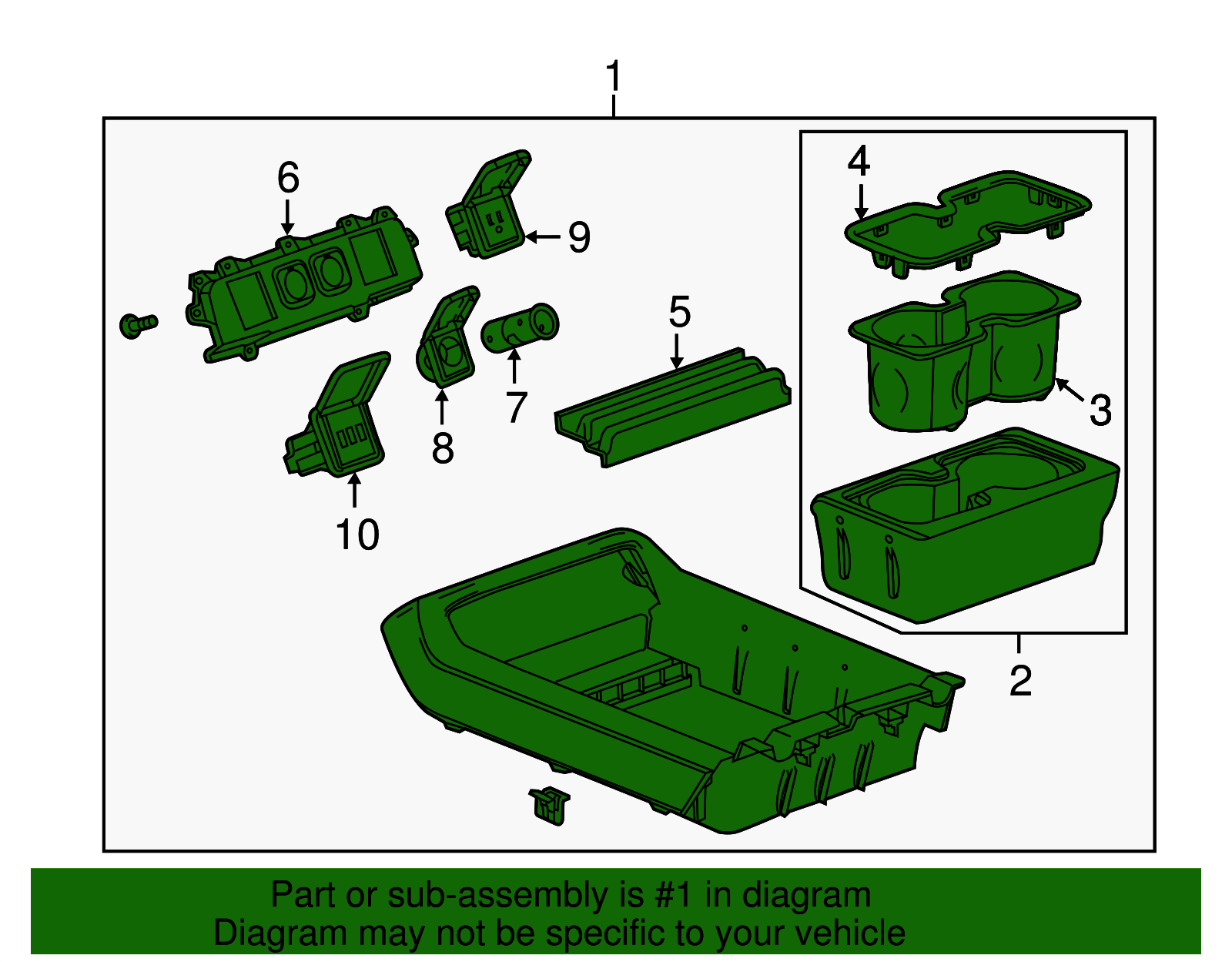 84092094 - Grand Lace Wood Front Floor Console Trim Plate 2016-2019 GM ...