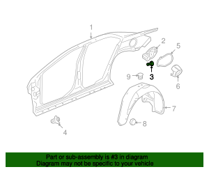 2004-2019 GM Fuel Tank Filler Door Bumper 89047657 | GM Parts Center
