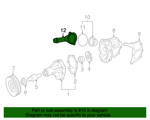 603-203-04-74 - Engine Coolant Thermostat Housing 1990-1999 Mercedes ...