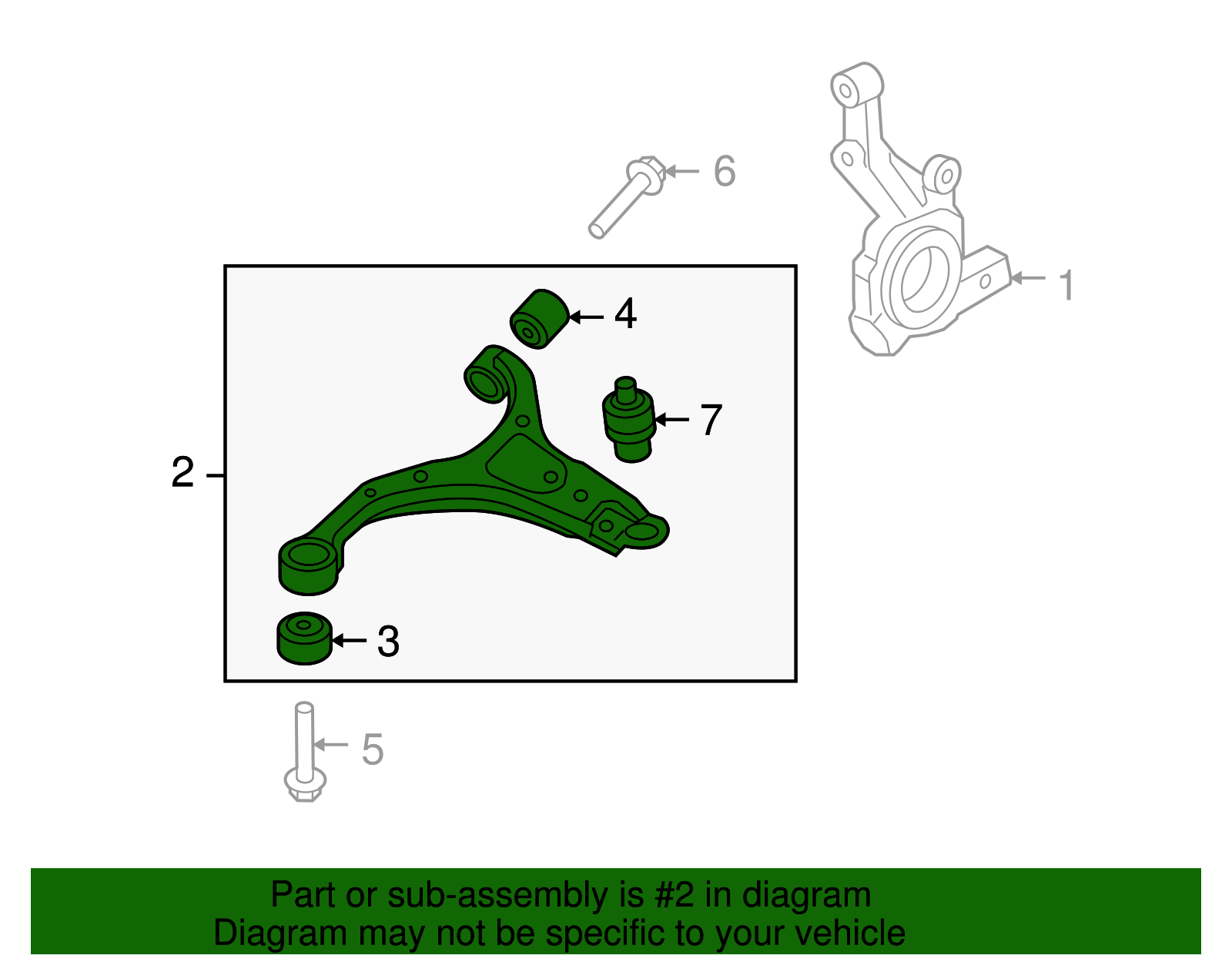 2010-2012 Hyundai Santa Fe Lower Control Arm 54501-1U000 | Hyundai ...