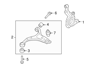 54500-1U000 - Lower Control Arm - 2010-2012 Hyundai Santa Fe | OEM ...