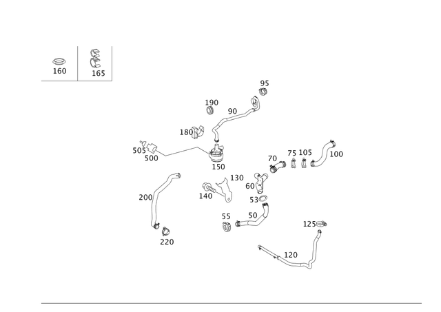 Hose - Part #164-500-31-75-64 | Mercedes Parts Center