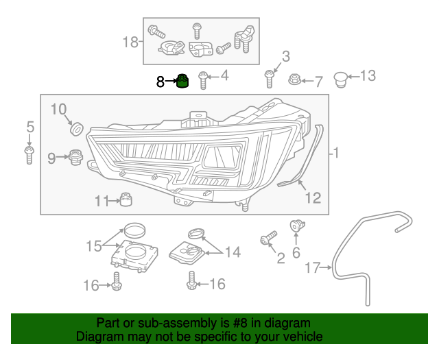 8P7-806-305 - Spacer 2011-2023 Audi | Audi OEM Parts