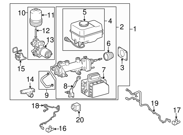 2008-2021 Lexus LX570 ABS Pump Assembly 47070-60060 | OEM Parts Online