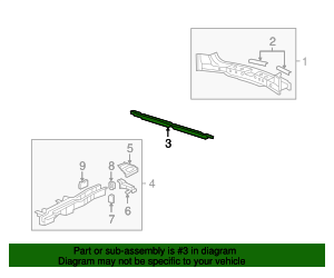 Genuine OEM Acura - Cover Support Part# 65139-STX-A00ZZ | Acura Parts ...