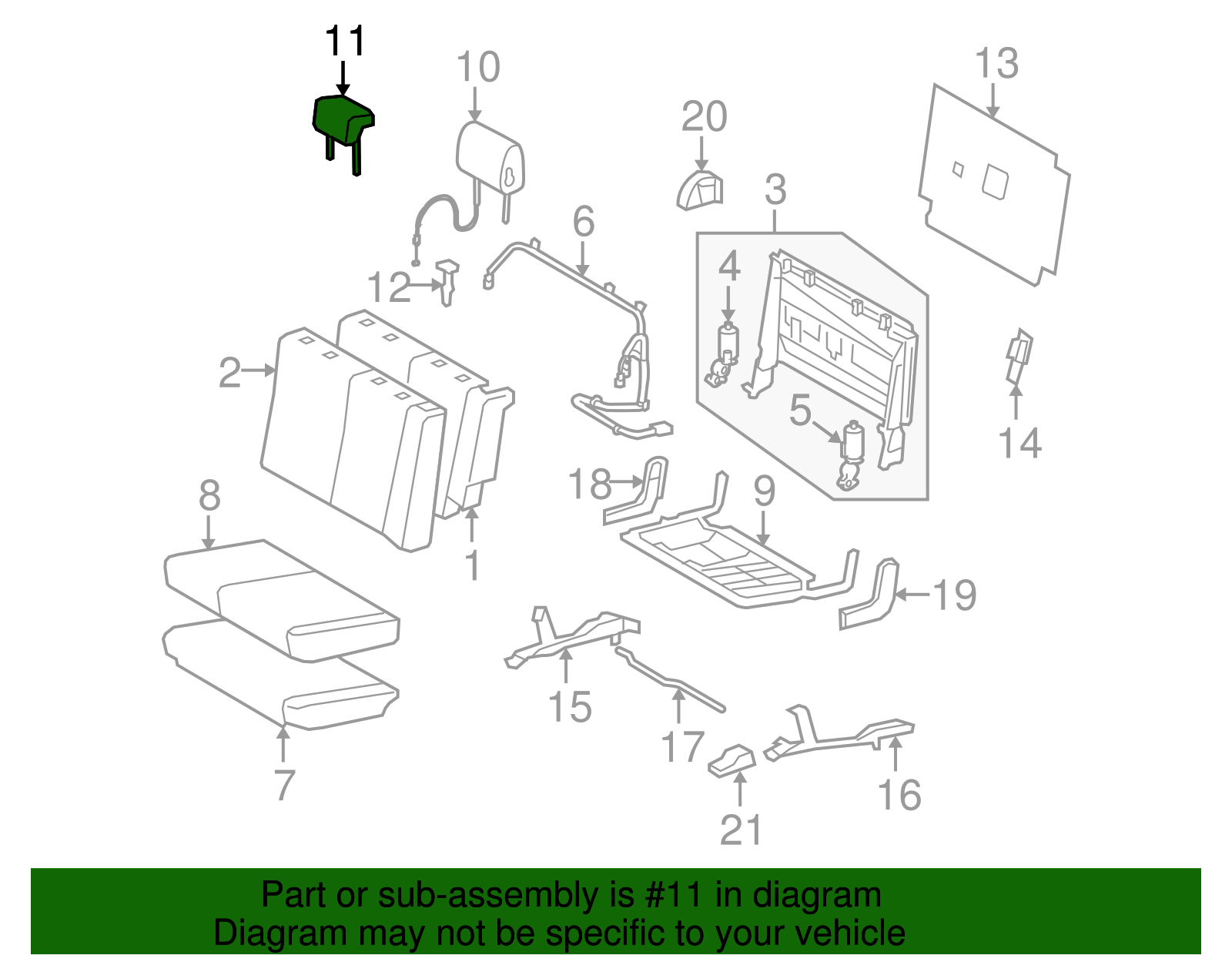 71960-0C260-E2 - 2018-2022 Toyota Sequoia - Headrest, Center | Discount ...