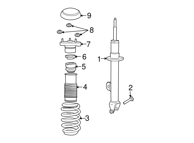 2005-2010 Mopar Mount Strut 4895412ac | TascaParts.com