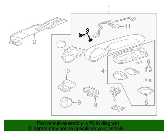 Ford F75Z-78519K23-AA - Overhead Console Clip - 1997-2005 Ford | OEM ...