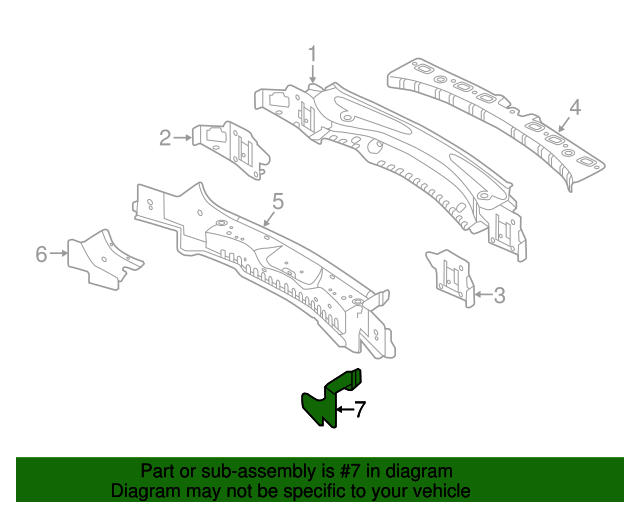 Genuine OEM Reinforcement Part# LR061396 Fits 2015-2023 Land Rover ...