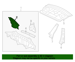 66114-SVA-A00ZZ - Stiffener, R Rear Panel Side 2006-2011 Honda Civic ...