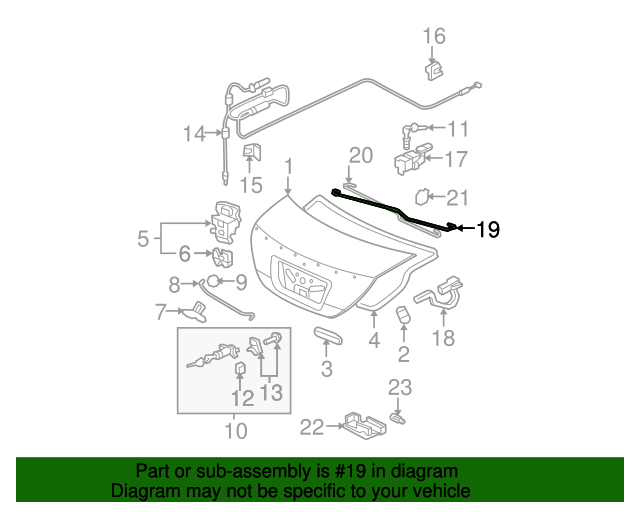 74871-SVA-A00ZZ - Trunk Torque Rod 2006-2009 Honda Civic | AutoNation Parts