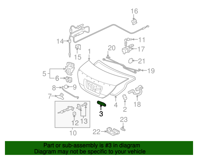 74828-SVA-A00 - Trunk Lid Stopper 2006-2011 Honda Civic | Honda Parts ...