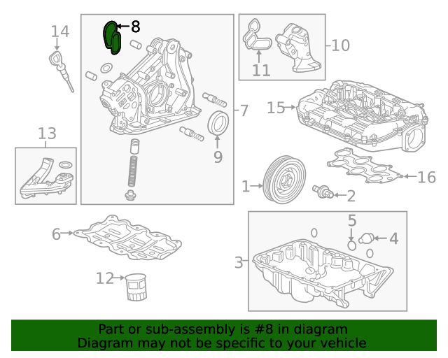 1997-2020 Acura Gasket, Oil Hole 15115-P8A-A01 | OEM Parts Online