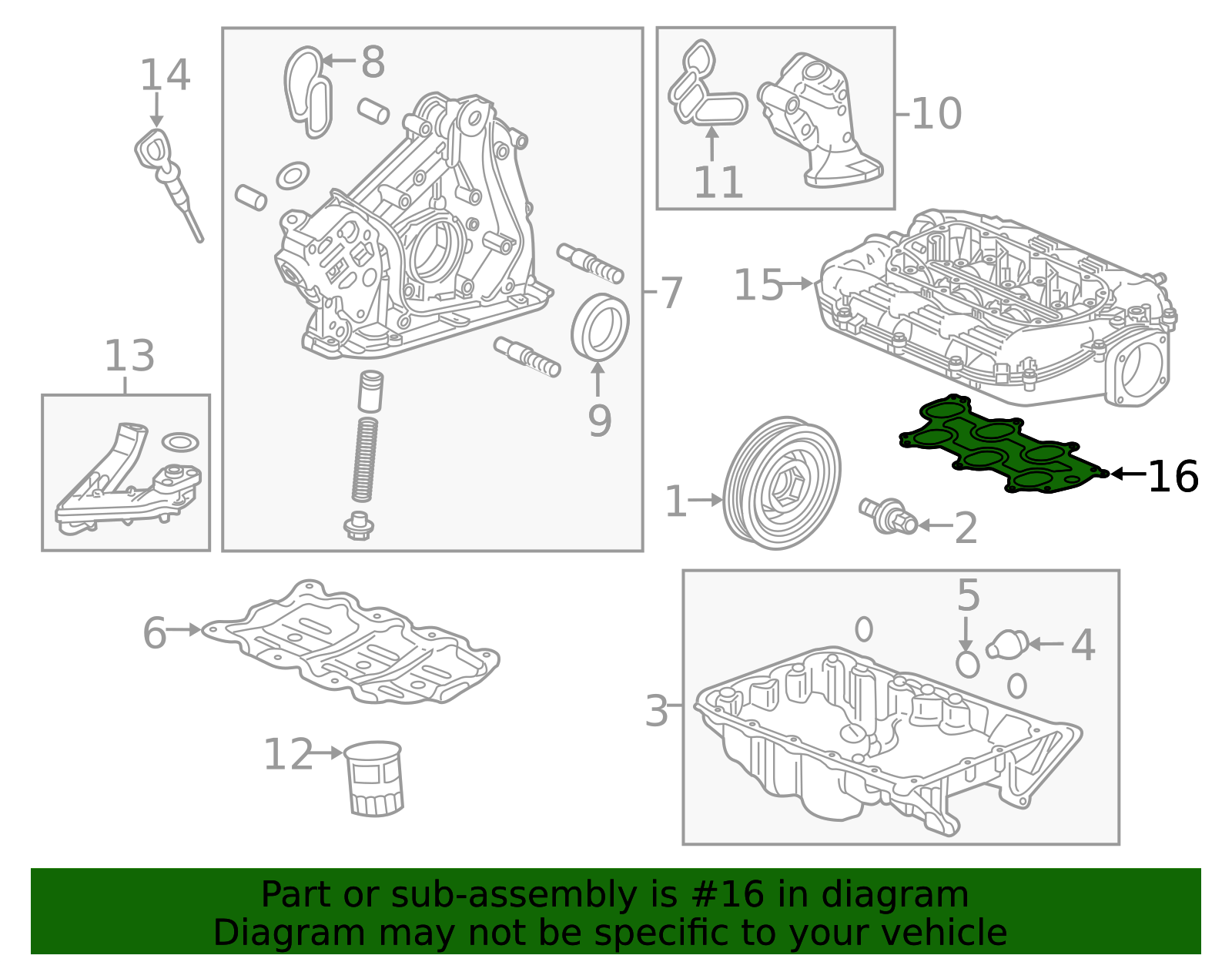 2007-2020 Acura Manifold Gasket 17105-RCJ-A01 | Acura Parts World