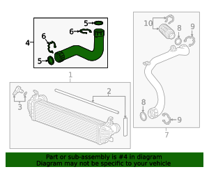 2021-2023 Buick Envision Charge Air Cooler Outlet Air Hose 84639791 ...