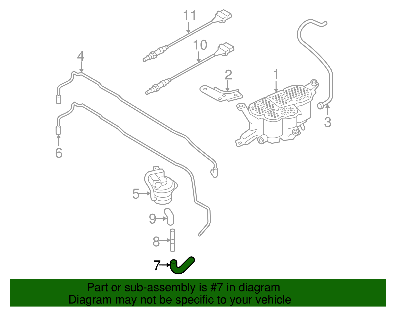 2008-2012 Audi Evaporative Emissions System Line Adapter 8K0-201-548-A ...