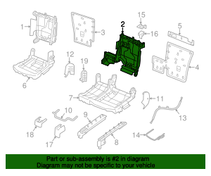 2019 Nissan Rogue Seat Back Frame - Driver's Side (LH) 88060-9TG0A ...