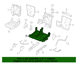 88351-6FK0A - Cushion Frame - 2018 Nissan Rogue | Nissan OEM Parts Direct
